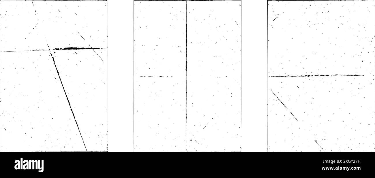 Grunge folded paper collection. Rough photocopy texture overlay set ...