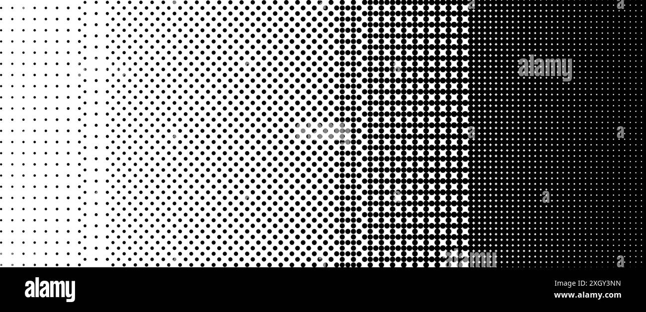 Pixelated bitmap gradient texture. Black and white dither pattern background. 8 bit video game ...