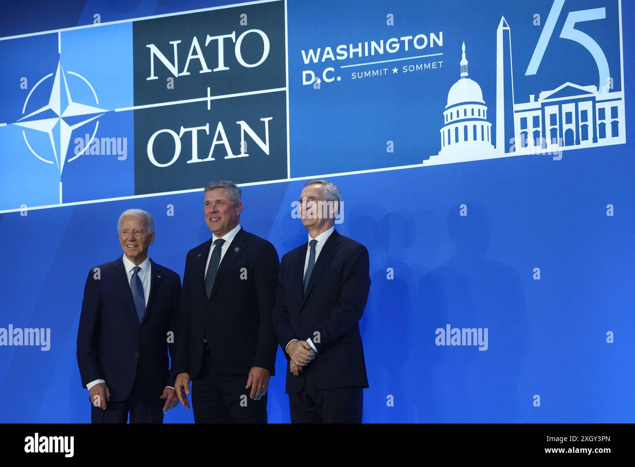 US President Joe Biden, from left, Bjarni Benediktsson, Prime Minister ...