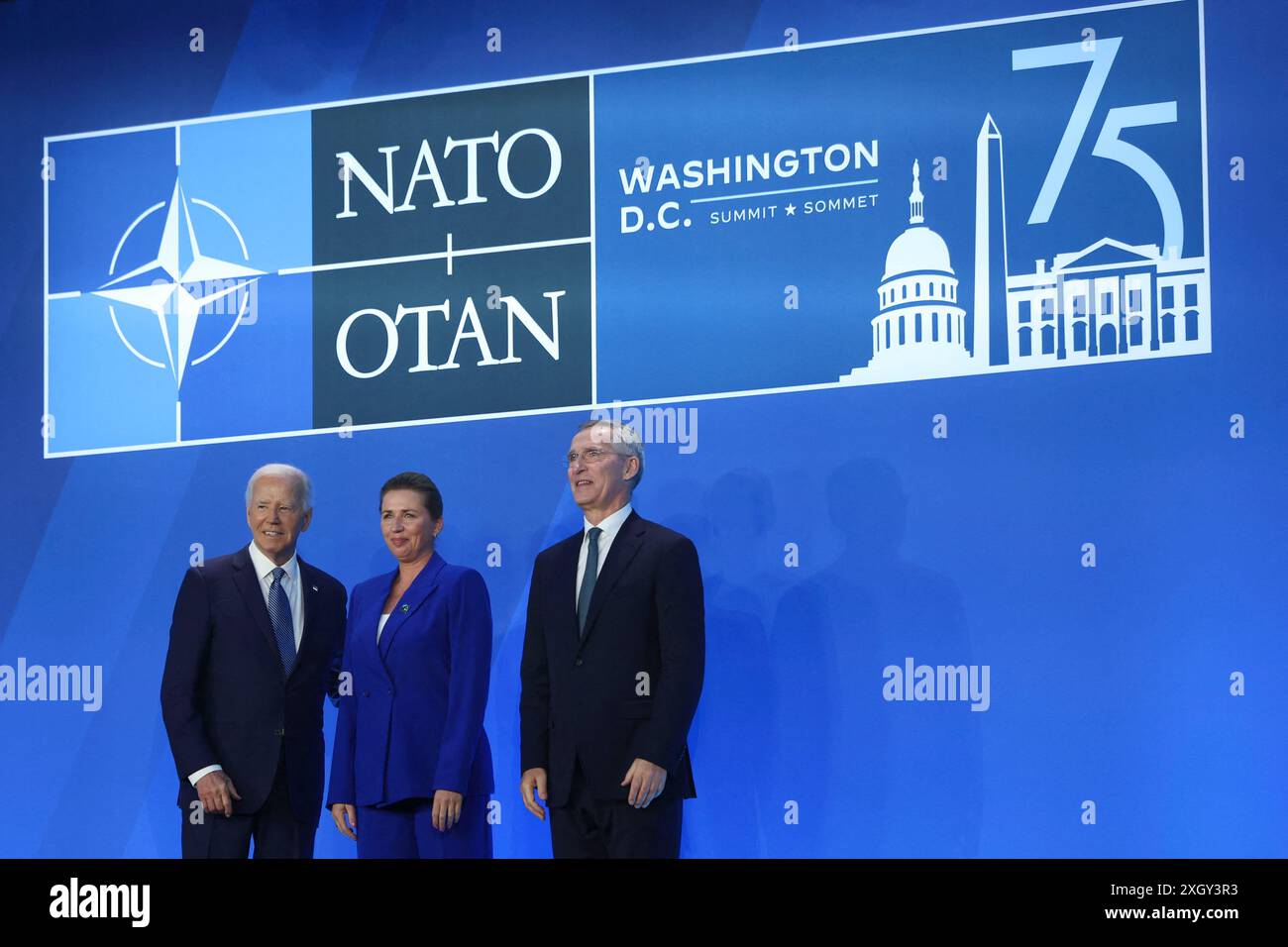 US President Joe Biden, from left, Mette Frederiksen, Prime Minister of ...