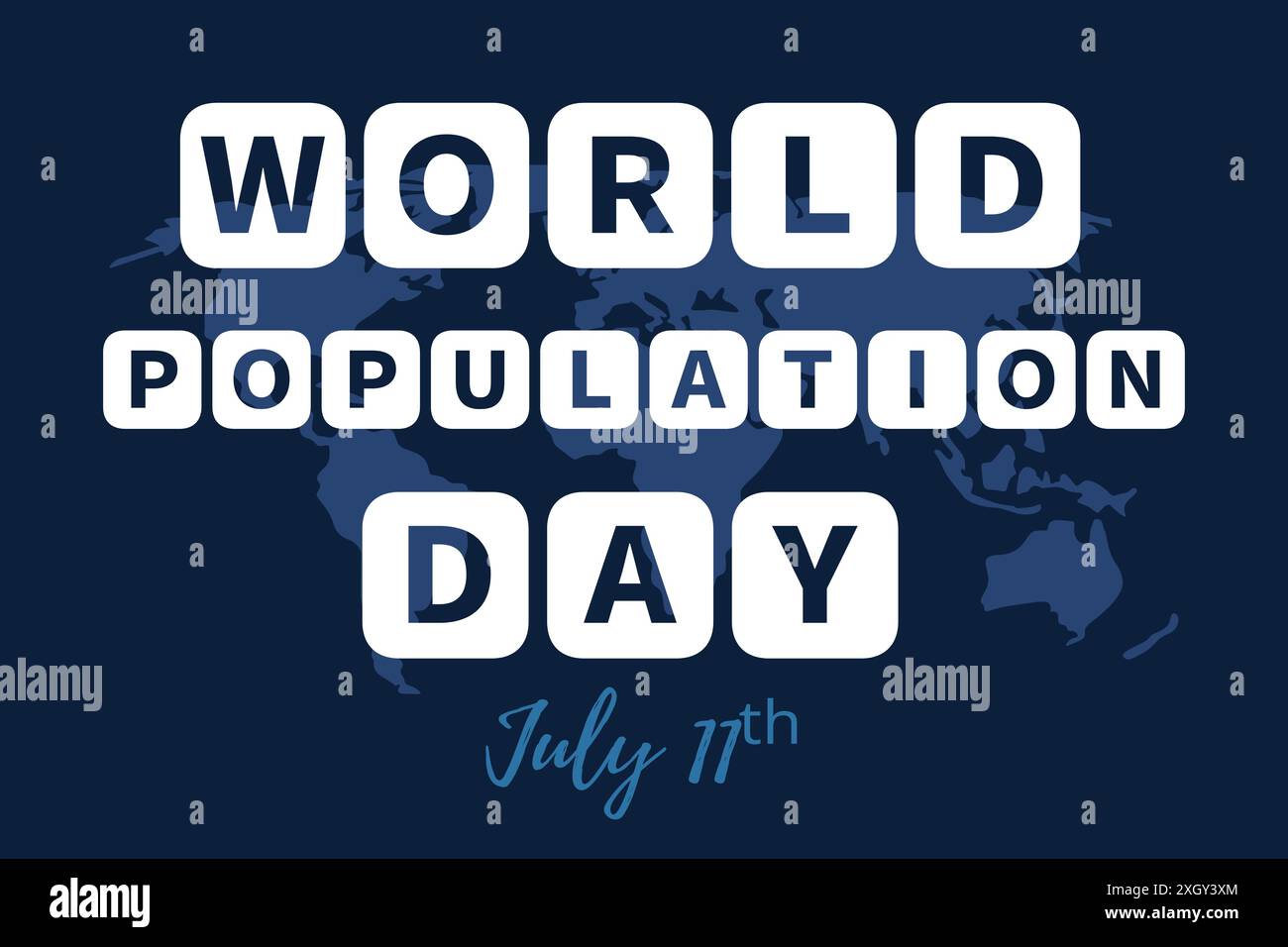 World Population Day Concept, 11 July, creative concept design for ...