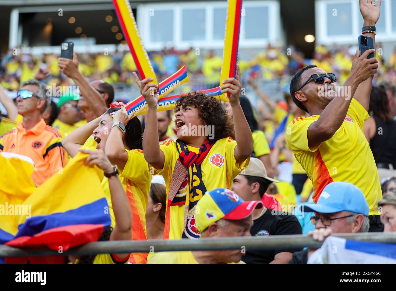 Charlotte, North Carolina, USA. 10th July, 2024. Columbian fans cheer ...