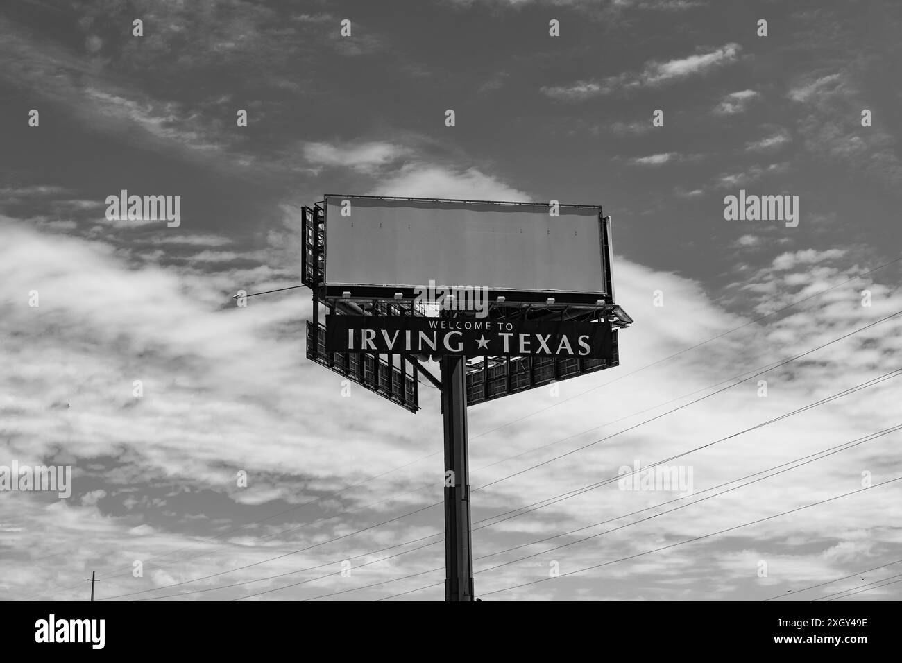 billboard. outdoor advertising. advertisement sign. welcome to irving ...