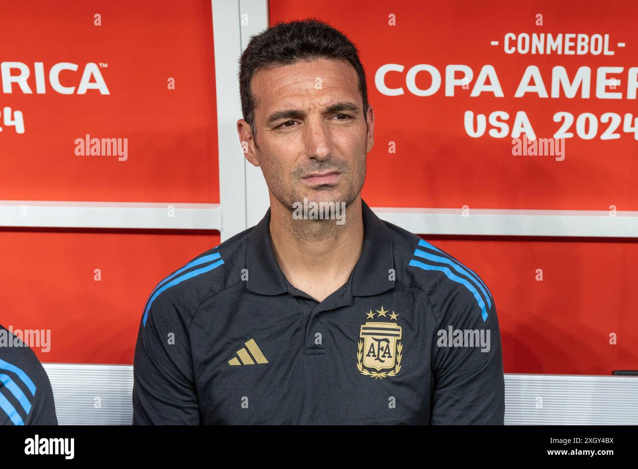 Lionel Scaloni, Argentina football manager seen on stadium before ...