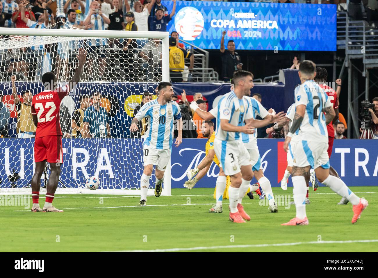 Lionel Messi (10) of Argentina scored goal during Conmebol Copa America ...