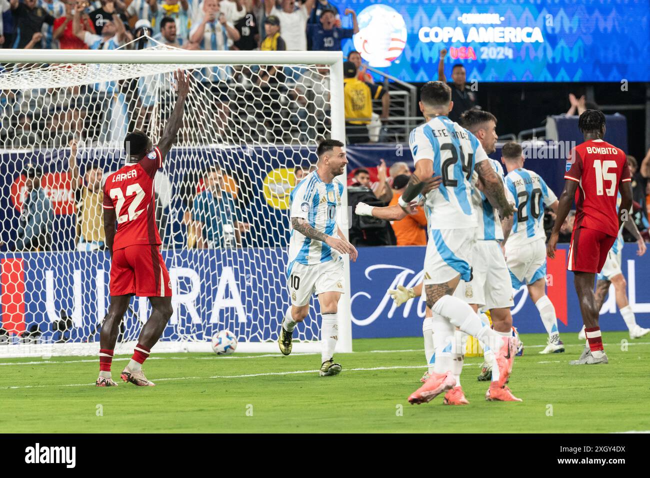 Lionel Messi (10) of Argentina scored goal during Conmebol Copa America ...