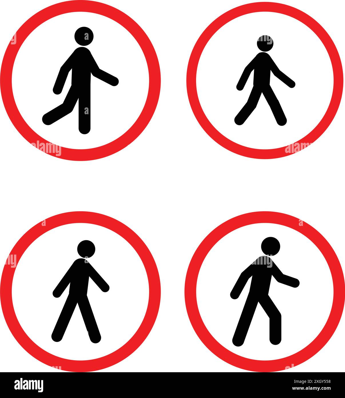 Pedestrian Sign Isolated illustration design icon Stock Vector Image ...