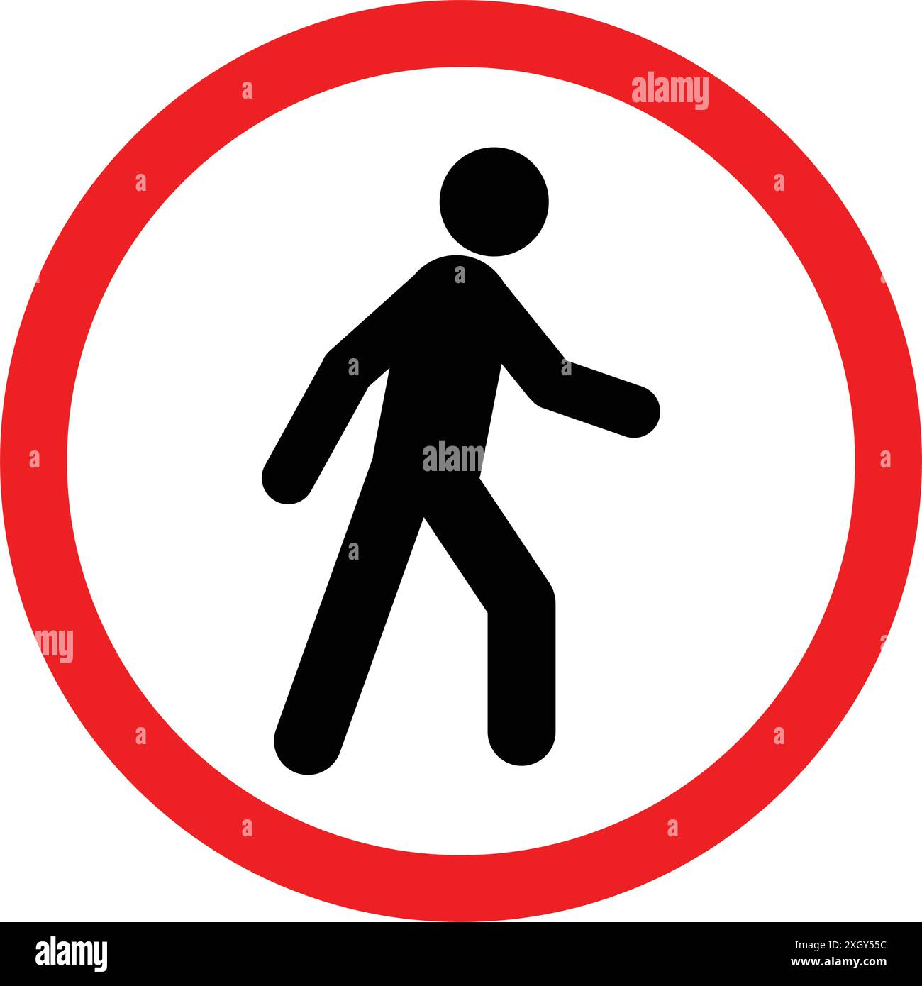 Pedestrian crossing signal ban Stock Vector Images - Alamy