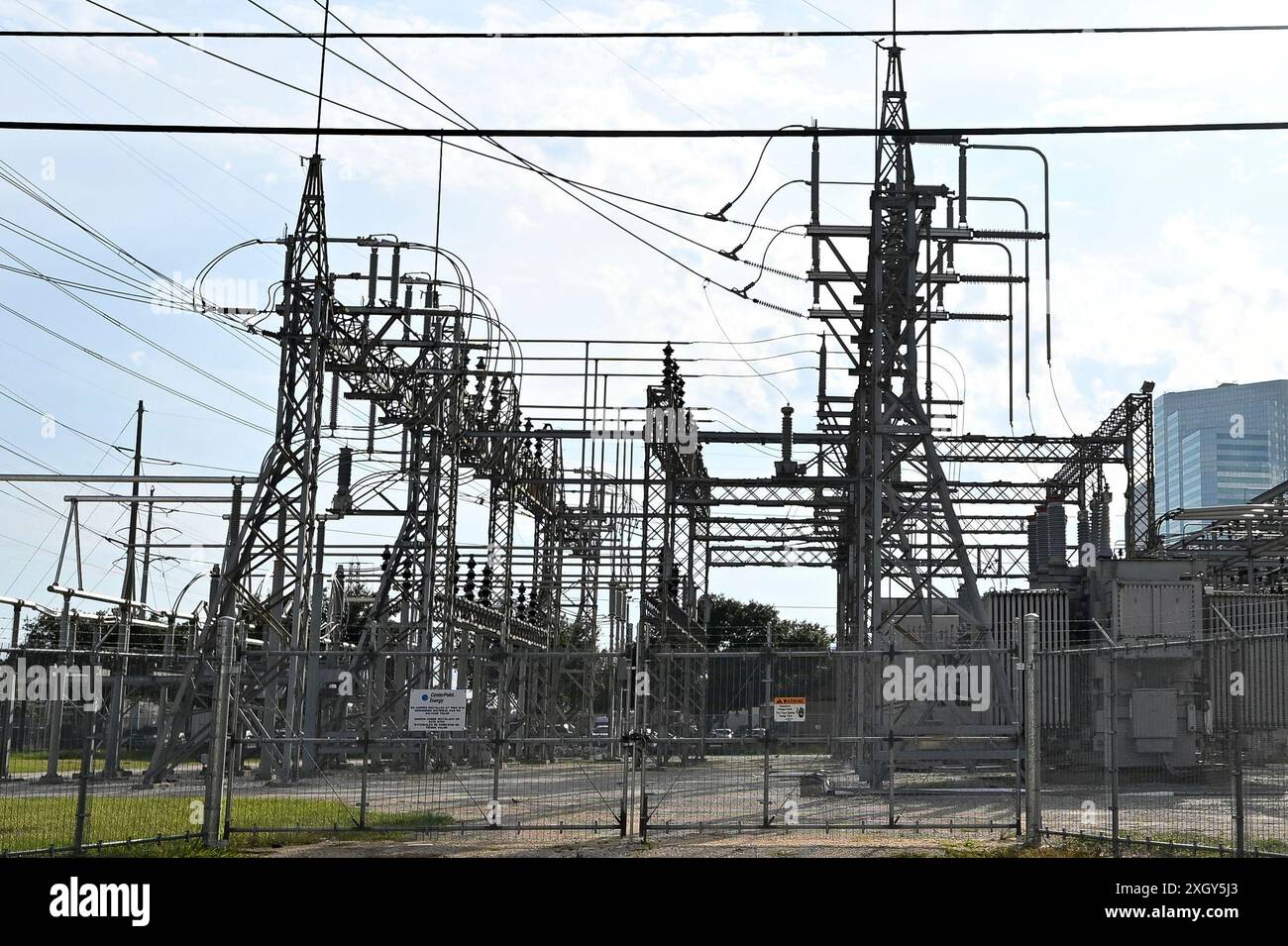 A CenterPoint Energy electrical substation is seen in Houston ...