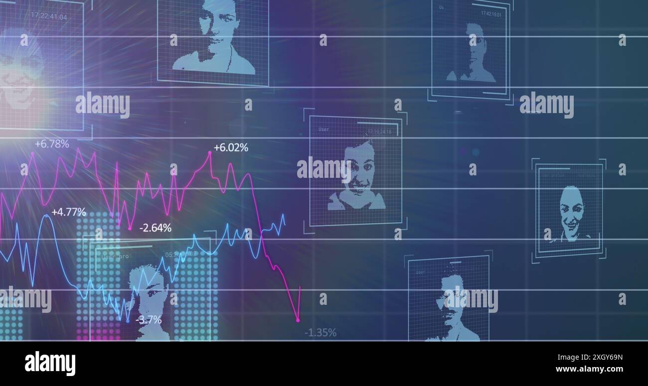 This image shows different aspects of the global economy and how it is affected by technology ...