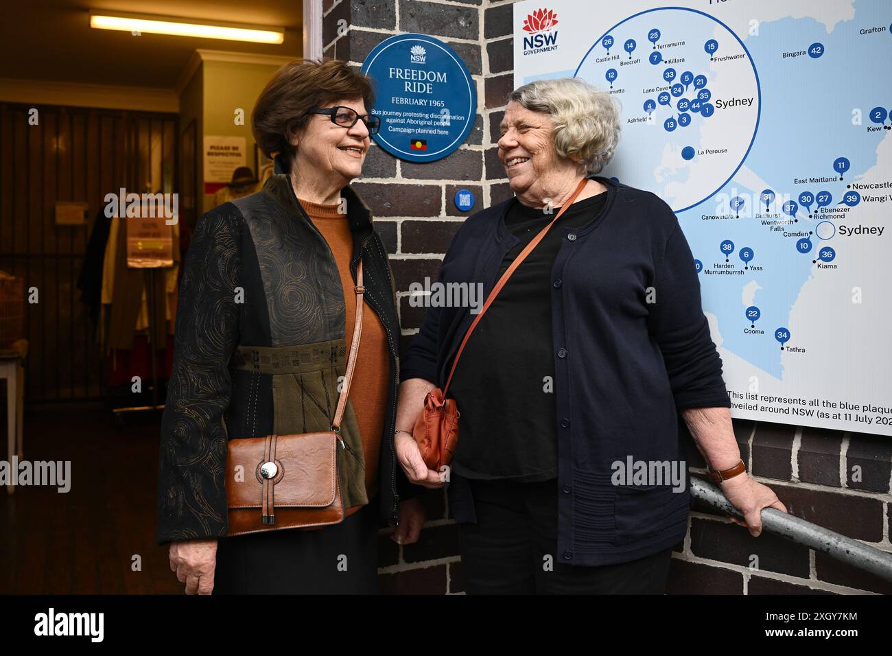 Sydney, Australia. 11th July, 2024. Eileen Perkins, (left), the wife of ...