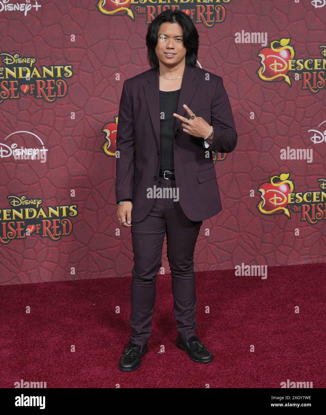 Los Angeles, USA. 10th July, 2024. Tristan Padil arrives at the Disney ...