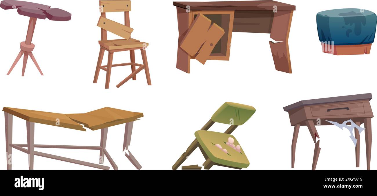 Broken bed illustration hi-res stock photography and images - Alamy