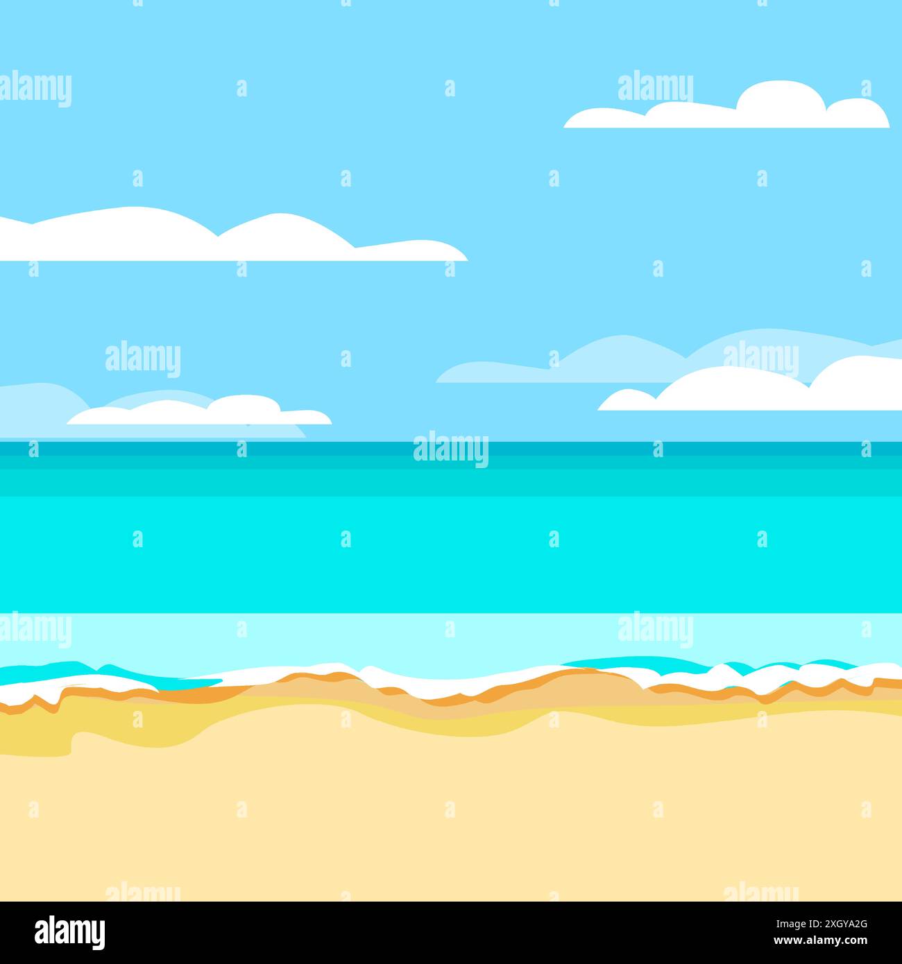 Sun cloud sea cartoon hi-res stock photography and images - Alamy