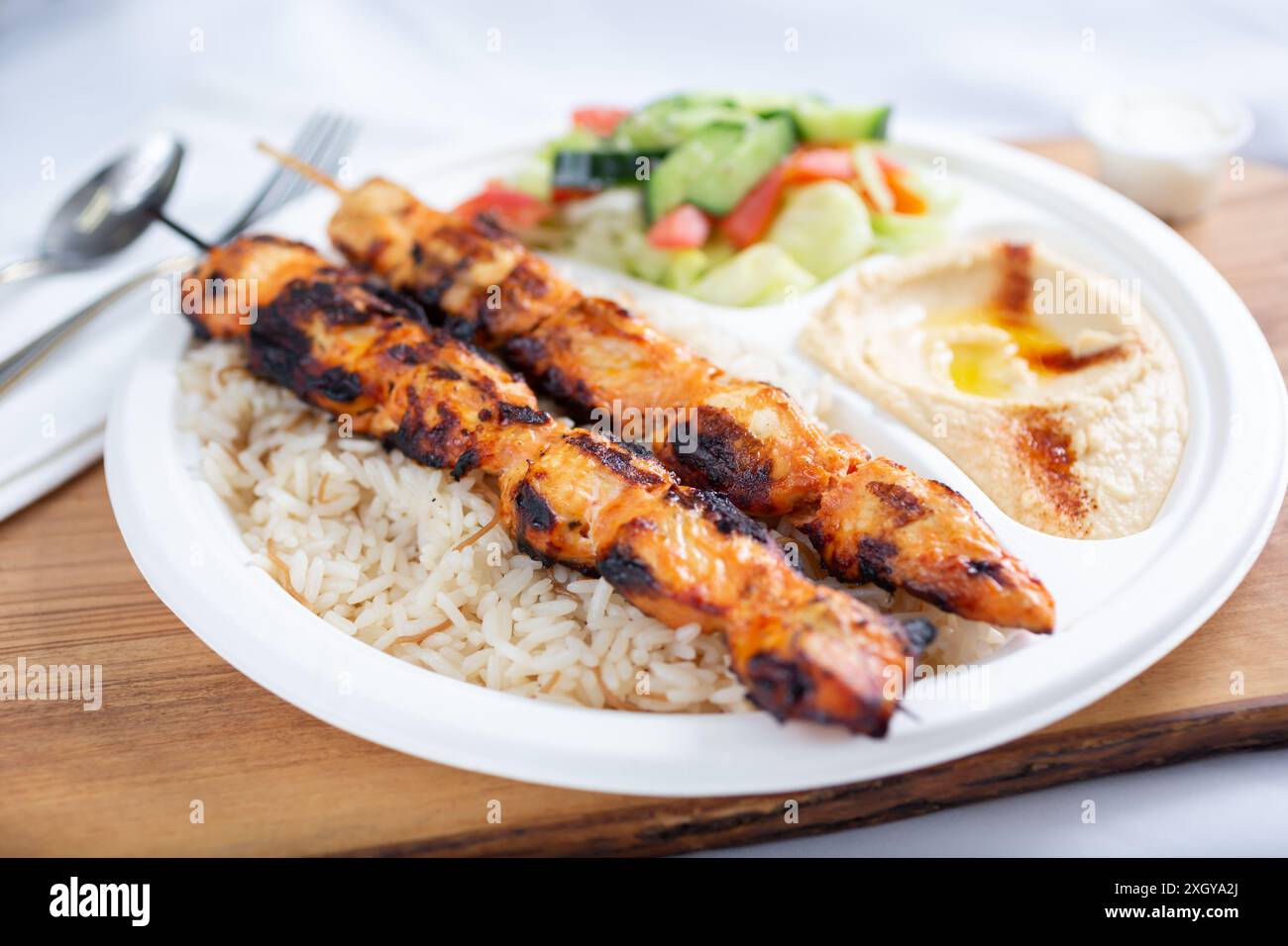 View chicken kabob plate hi-res stock photography and images - Alamy