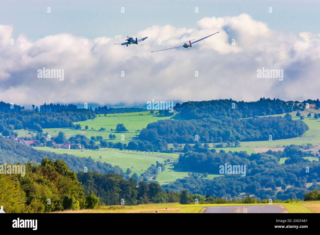 Aerotowing: In an aerotow a powered aircraft is attached to a glider ...