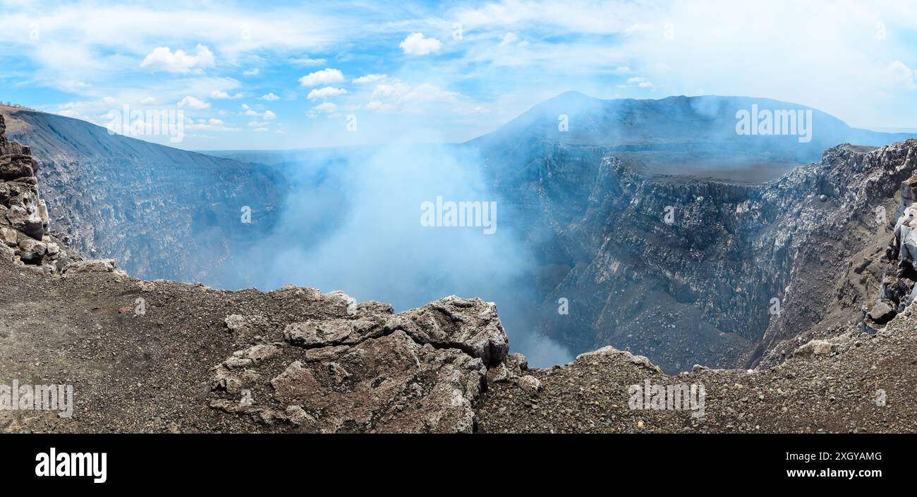 Santiago Volcano’s Smoky Crater, Nicaragua Stock Photo - Alamy