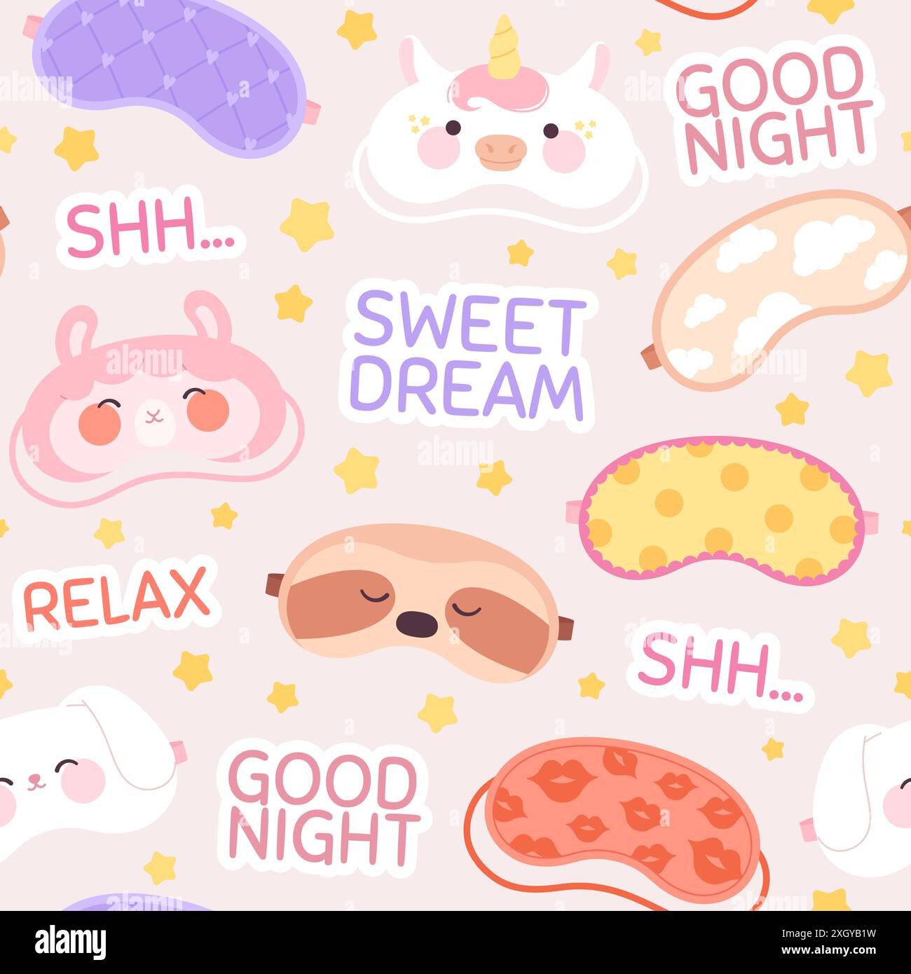 Sleeping pattern illustration hi-res stock photography and images - Alamy
