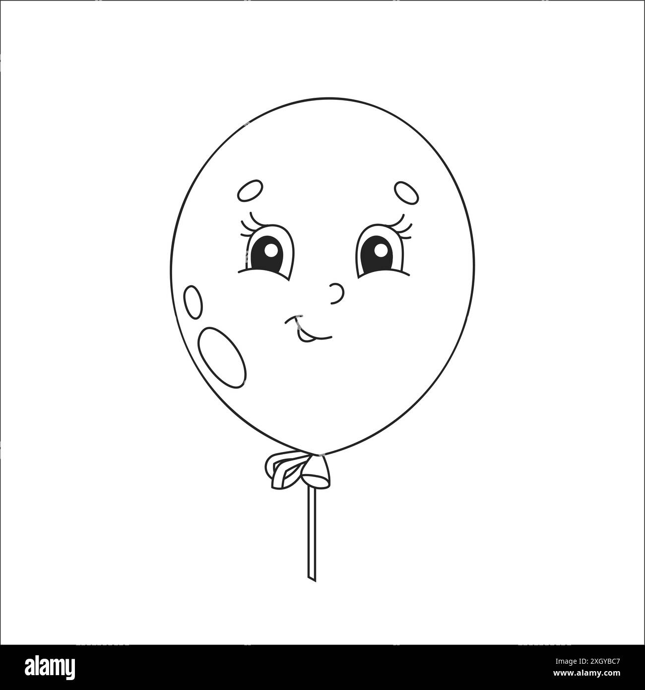Coloring book for kids. Cartoon character. Vector illustration. Black ...