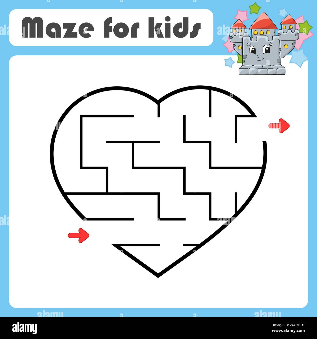 Abstract maze. Game for kids. Puzzle for children. Cartoon style ...