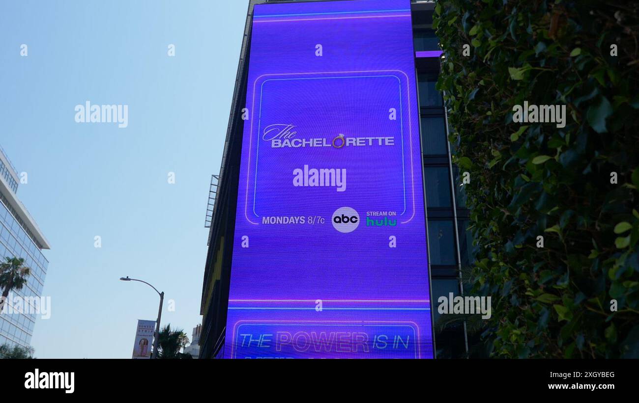 Los Angeles, California, USA 10th July 2024 The Bachelorette Billboard ...