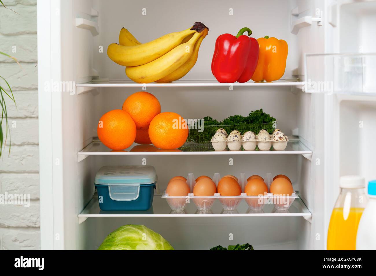 Modern refrigerator stocked food hi-res stock photography and images ...