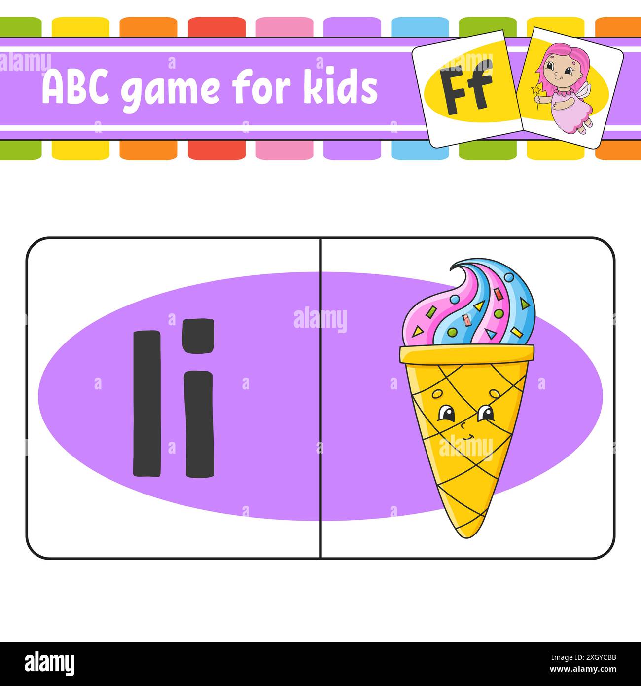 ABC flash cards. Alphabet for kids. Learning letters. Education worksheet. Activity page for ...