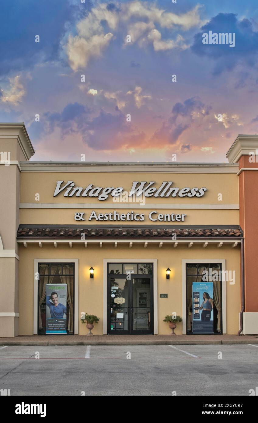 Houston, Texas USA 06-23-2024: Vintage Wellness and aesthetics center business company ...
