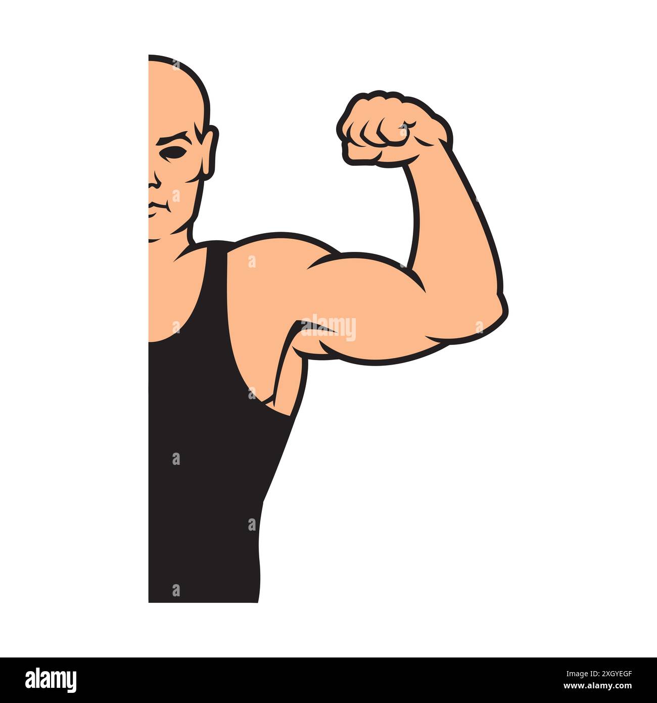 Bodybuilder strong man. Design element. Vector illustration isolated on ...