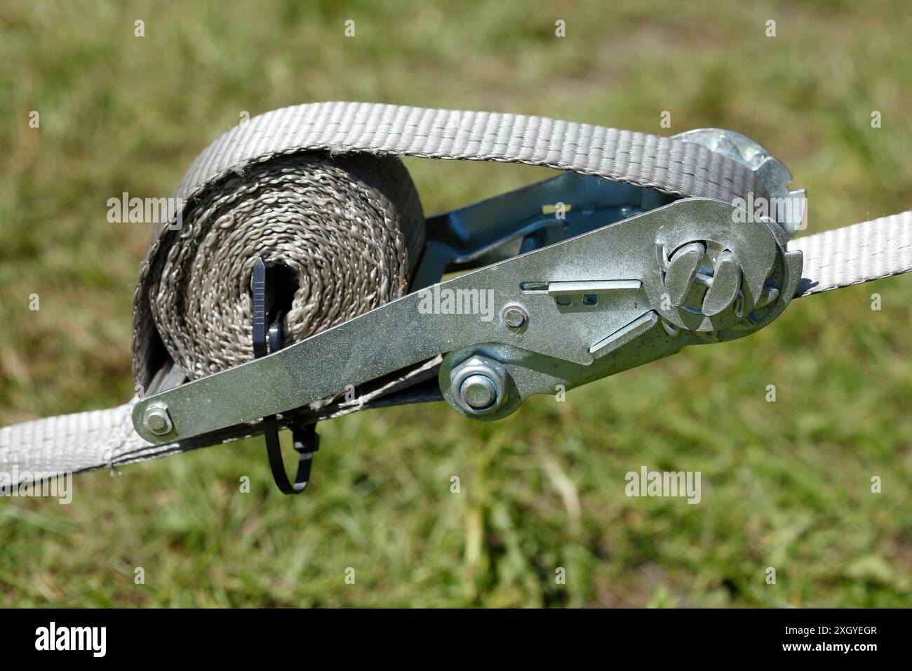 Lashing strap with ratchet, Germany Stock Photo - Alamy