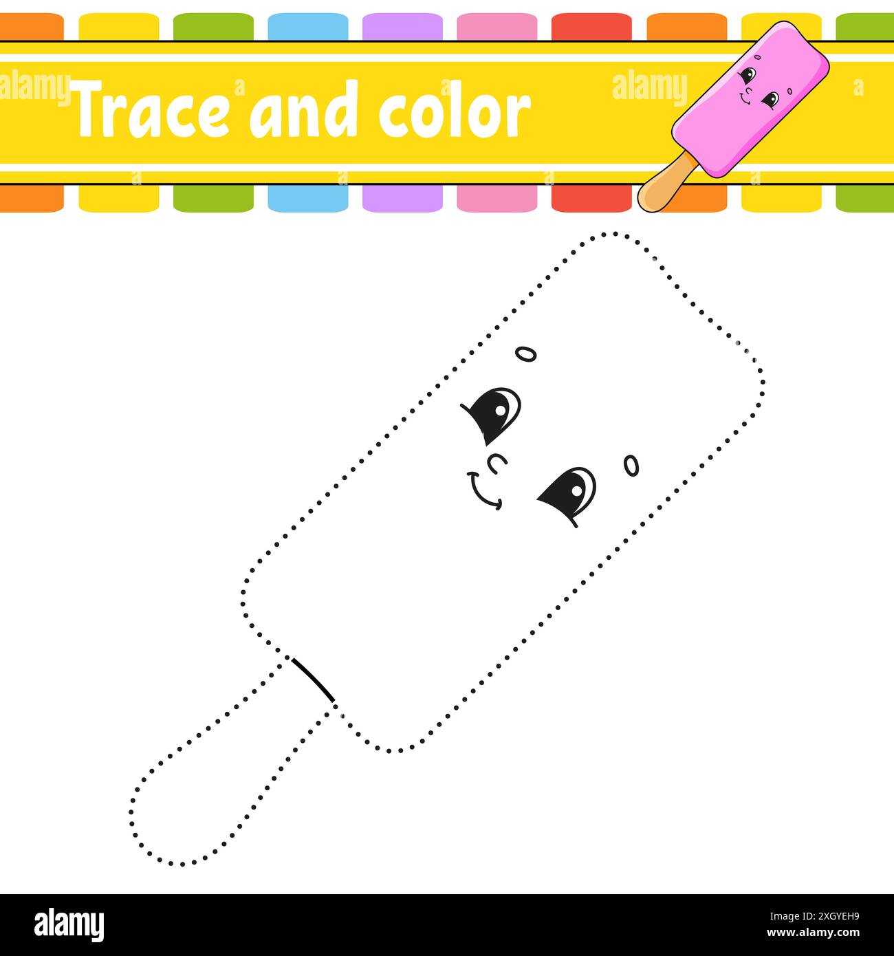 Ice cream coloring page hi-res stock photography and images - Alamy