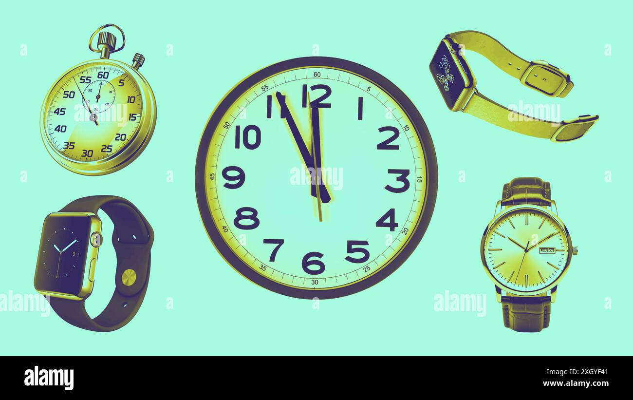 Contemporary clock Stock Vector Images - Alamy