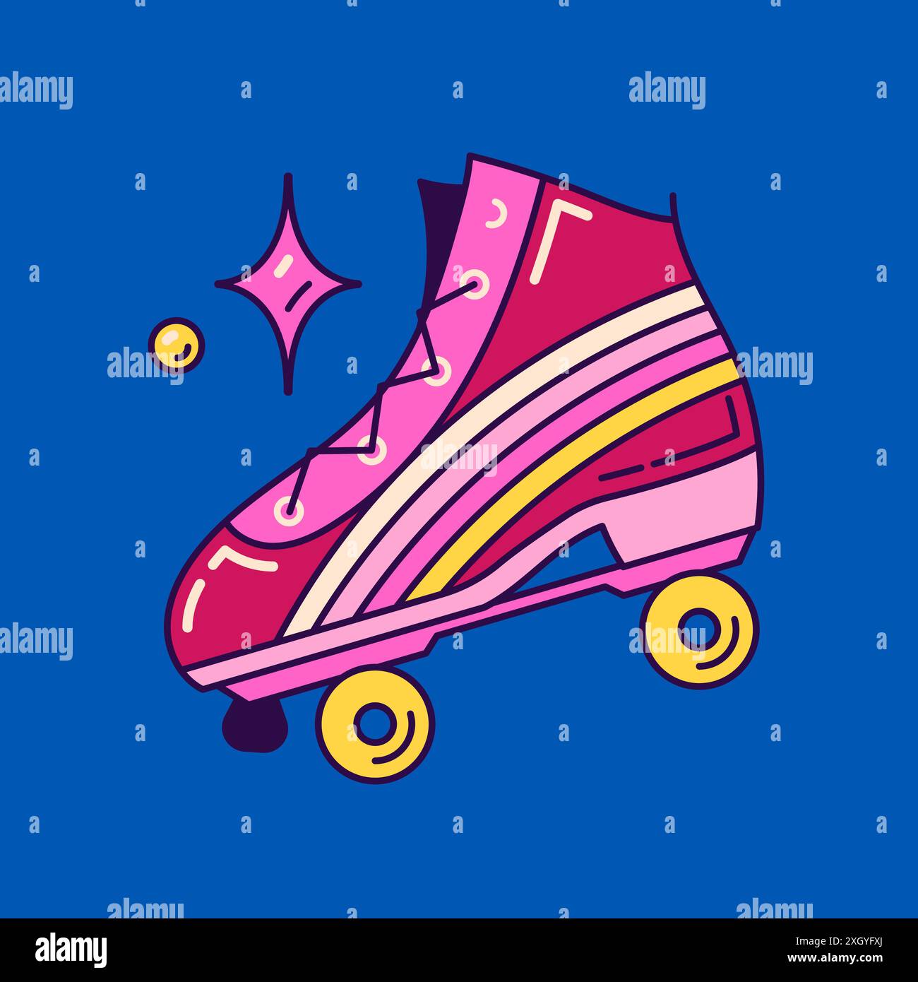 Cartoon roller skates hi-res stock photography and images - Alamy