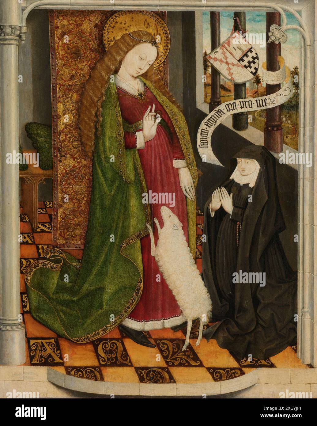 Geertruy Haeck Kneeling in Adoration before Saint Agnes anonymous ...