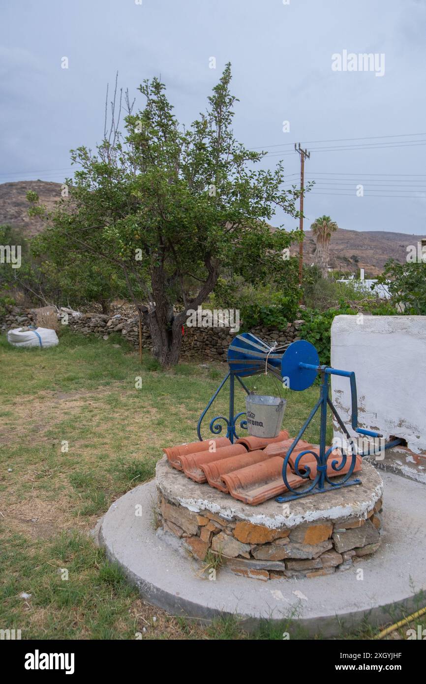 A traditional well in a yard,Kythnos,Greece Stock Photo - Alamy