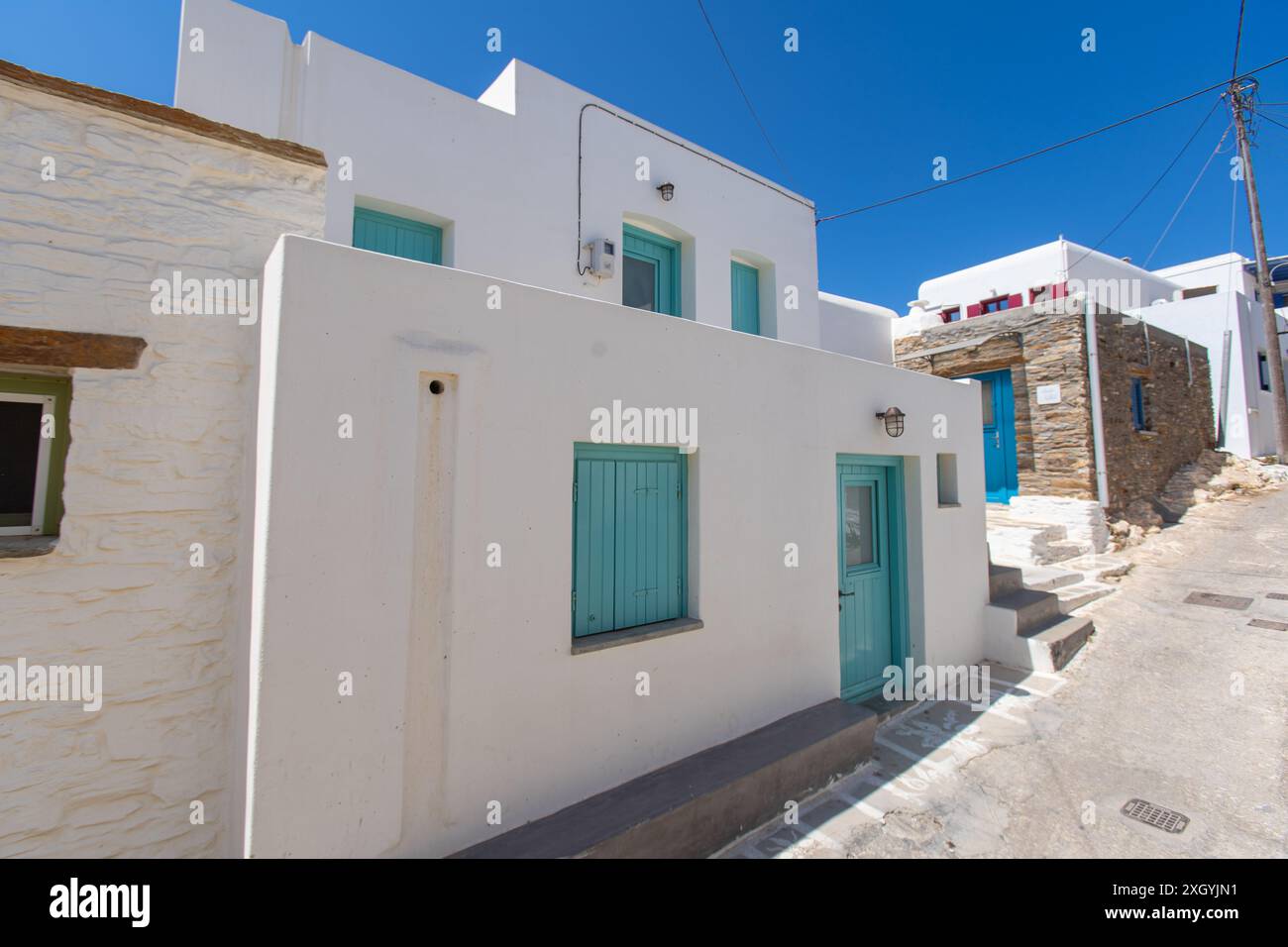 Traditional houses in Kythnos island,Greece Stock Photo - Alamy