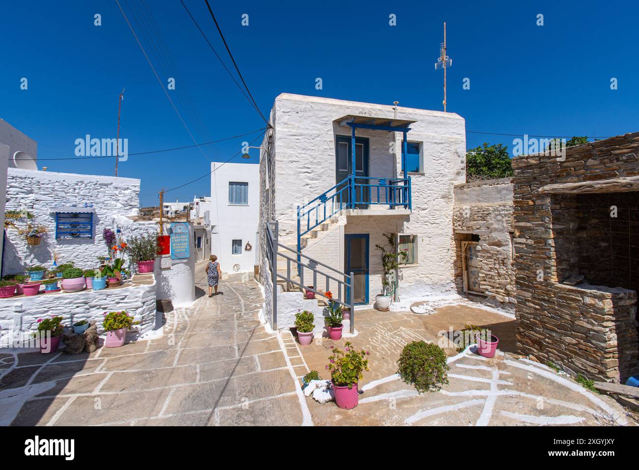 Traditional houses in Kythnos island,Greece Stock Photo - Alamy