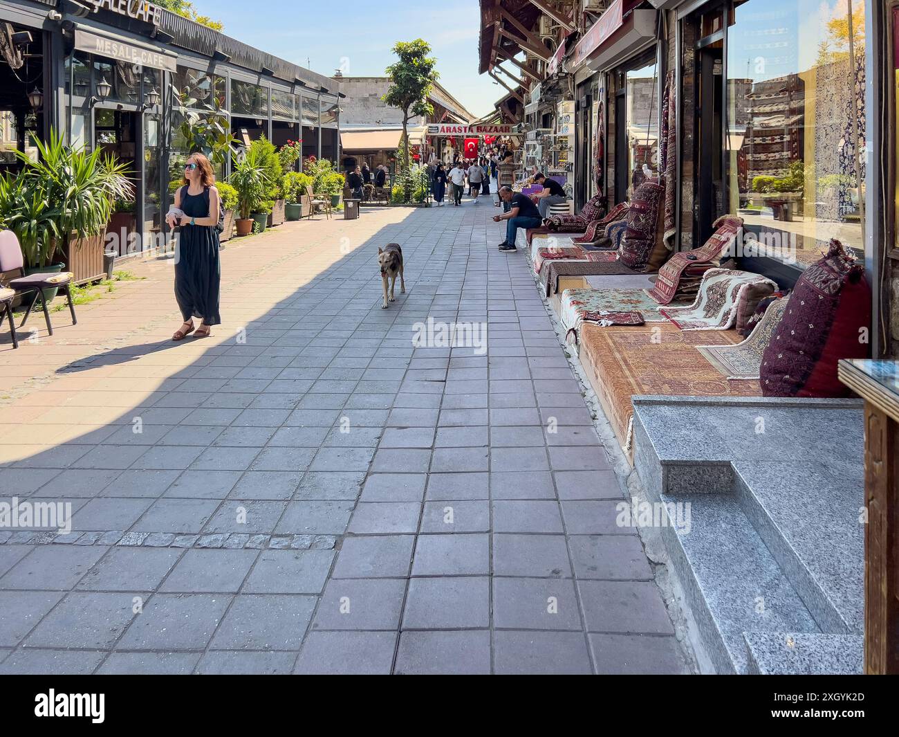Istanbul, Turkey - May 8, 2024: A vibrant street scene unfolds in ...