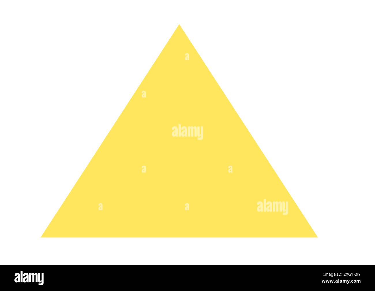 Yellow triangle, pyramid, white background, clipping Stock Photo - Alamy