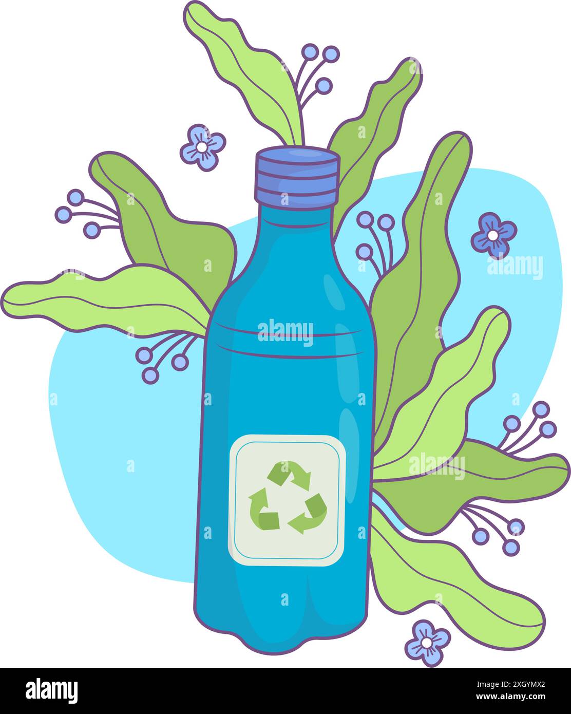 Bottle reuse plant Stock Vector Images - Alamy