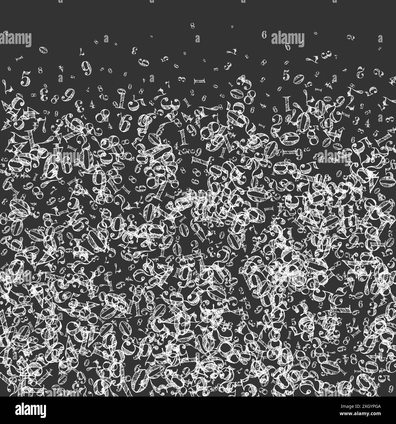 Falling numbers. Math study concept with flying digits. Back to school ...