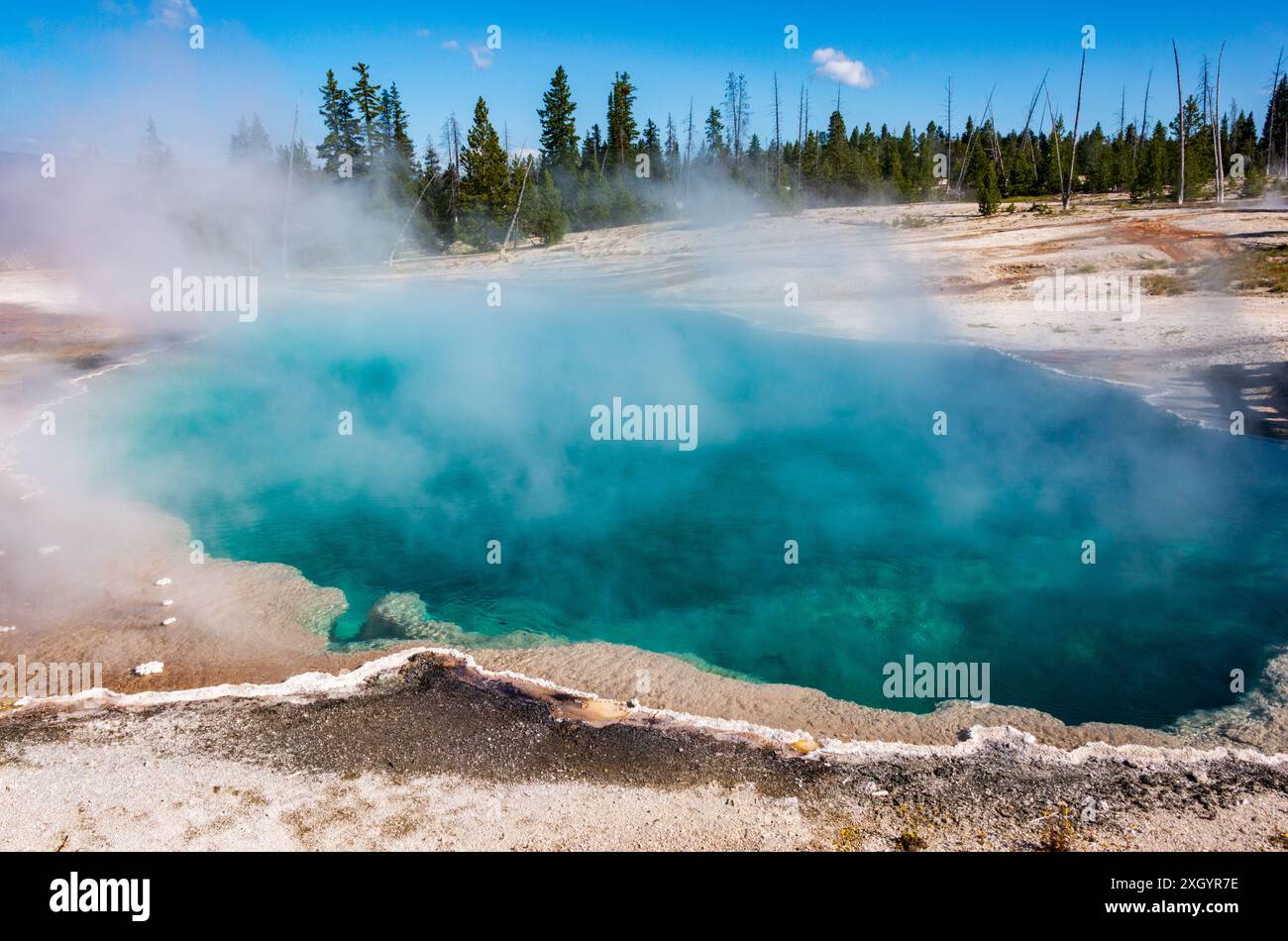 The Black Pool, West Thumb Geyser Basin, Yellowstone Naitonal Park ...