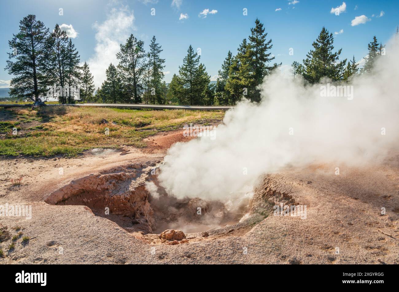 The Fumaroles at Geyser Hill, Old Faithful Area, Yellowstone National ...