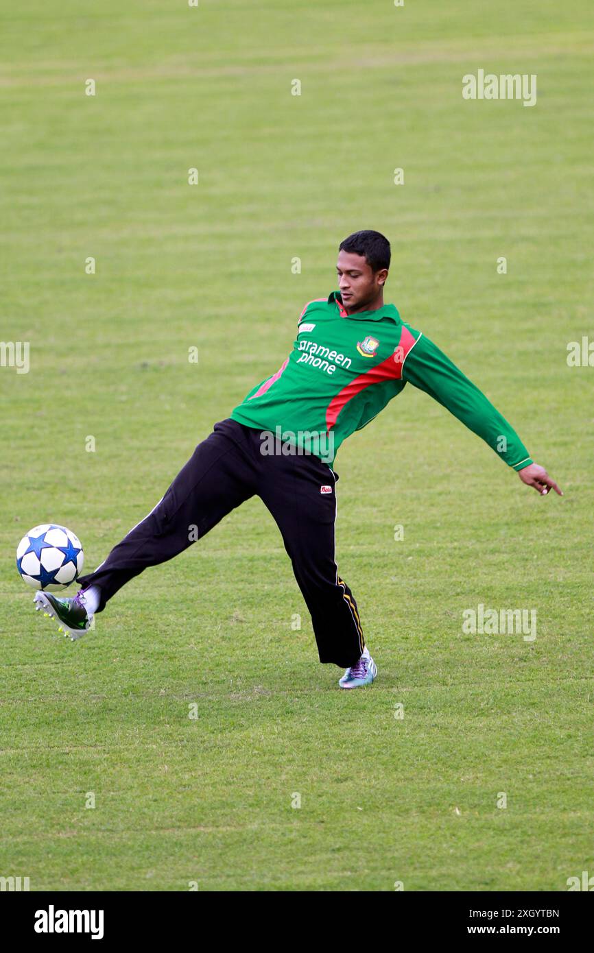 Bangladesh national cricketer Shakib Al Hasan attends practice session ...