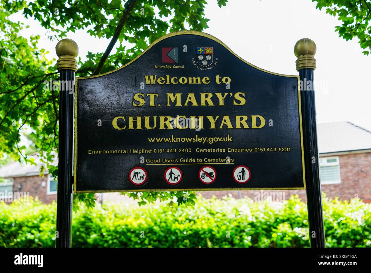 St Mary the Blessed Virgin. Prescot Parish Church Stock Photo - Alamy