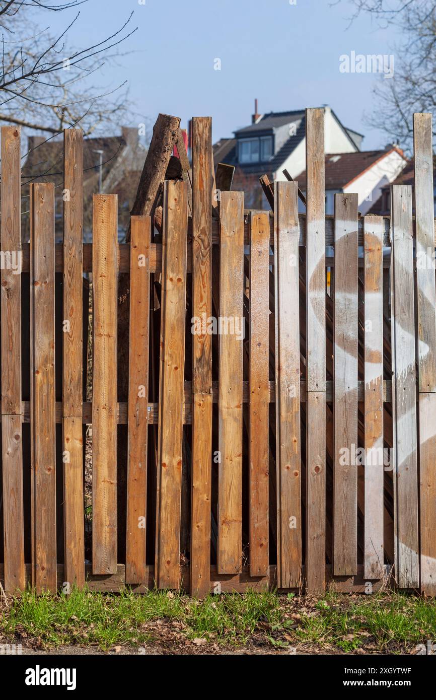 Brown wooden picket fence, wallpaper, Germany Stock Photo - Alamy