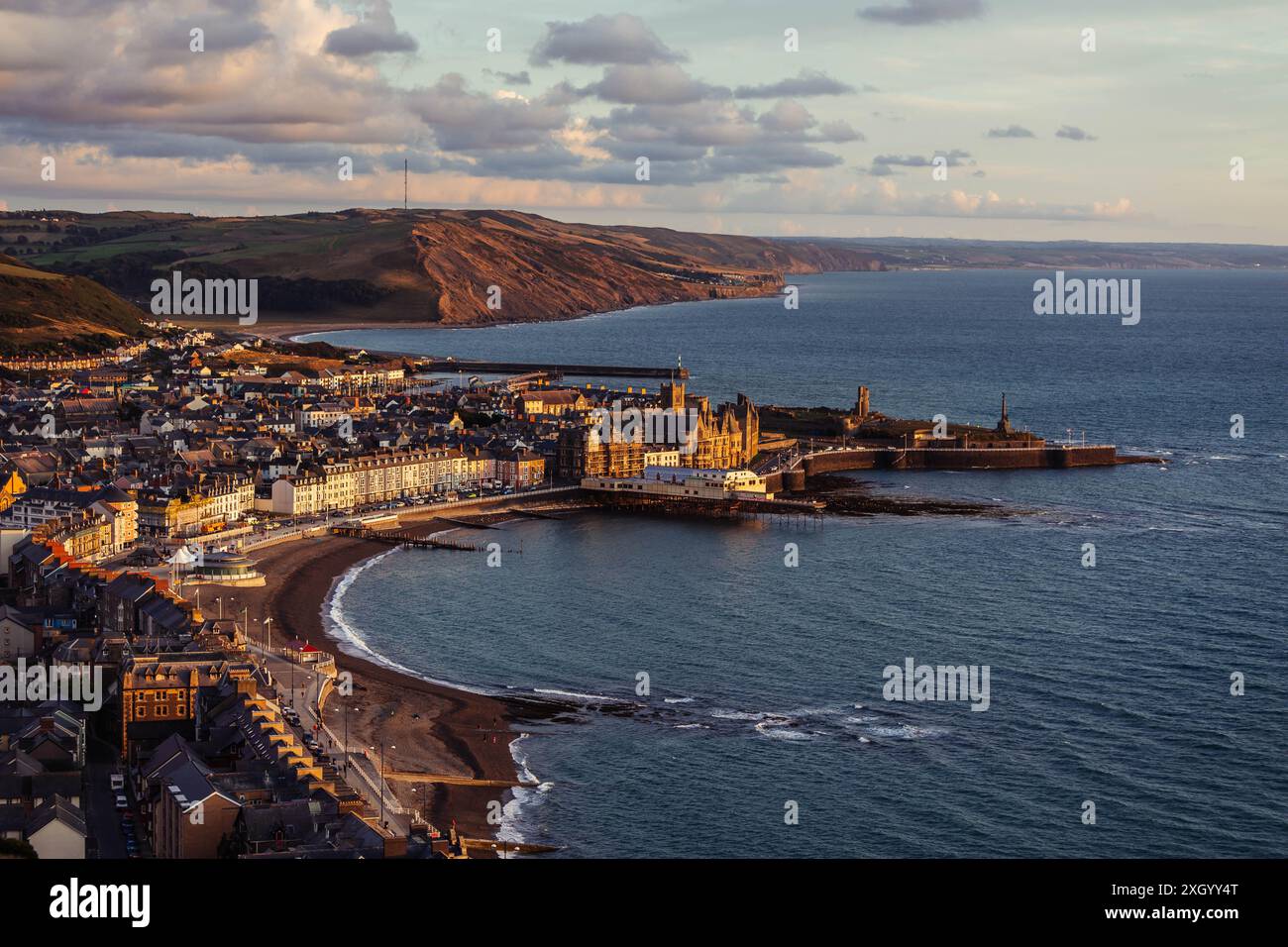 Aerial view beach towns sunset hi-res stock photography and images - Alamy