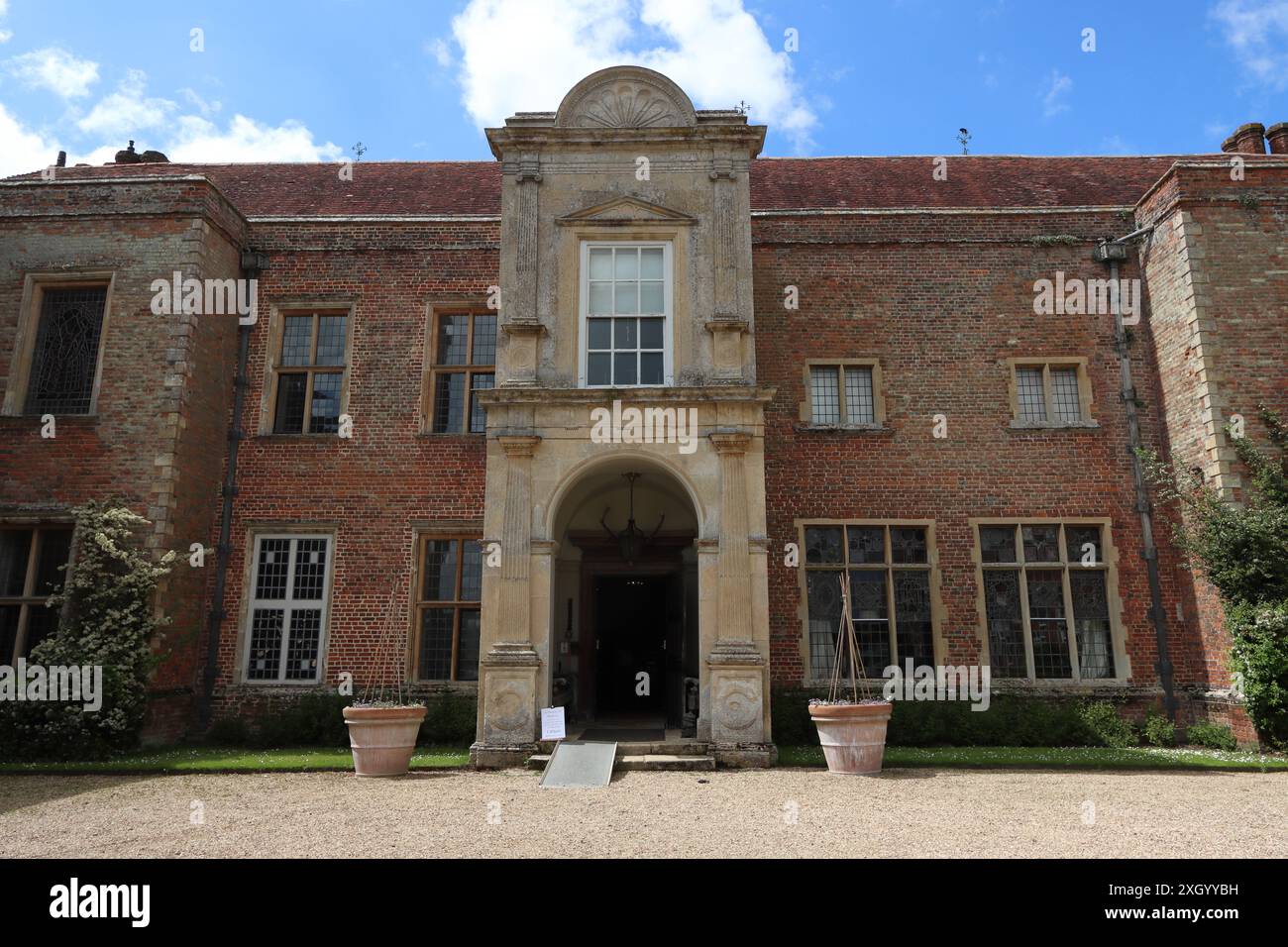 Main entrance, Melford Hall, Long Melford, Suffolk, England, UK Stock ...