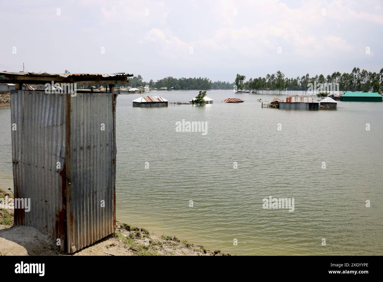 July 11, 2024, Kurigram, Kurigram, Bangladesh: Dharla river in Kurigram ...