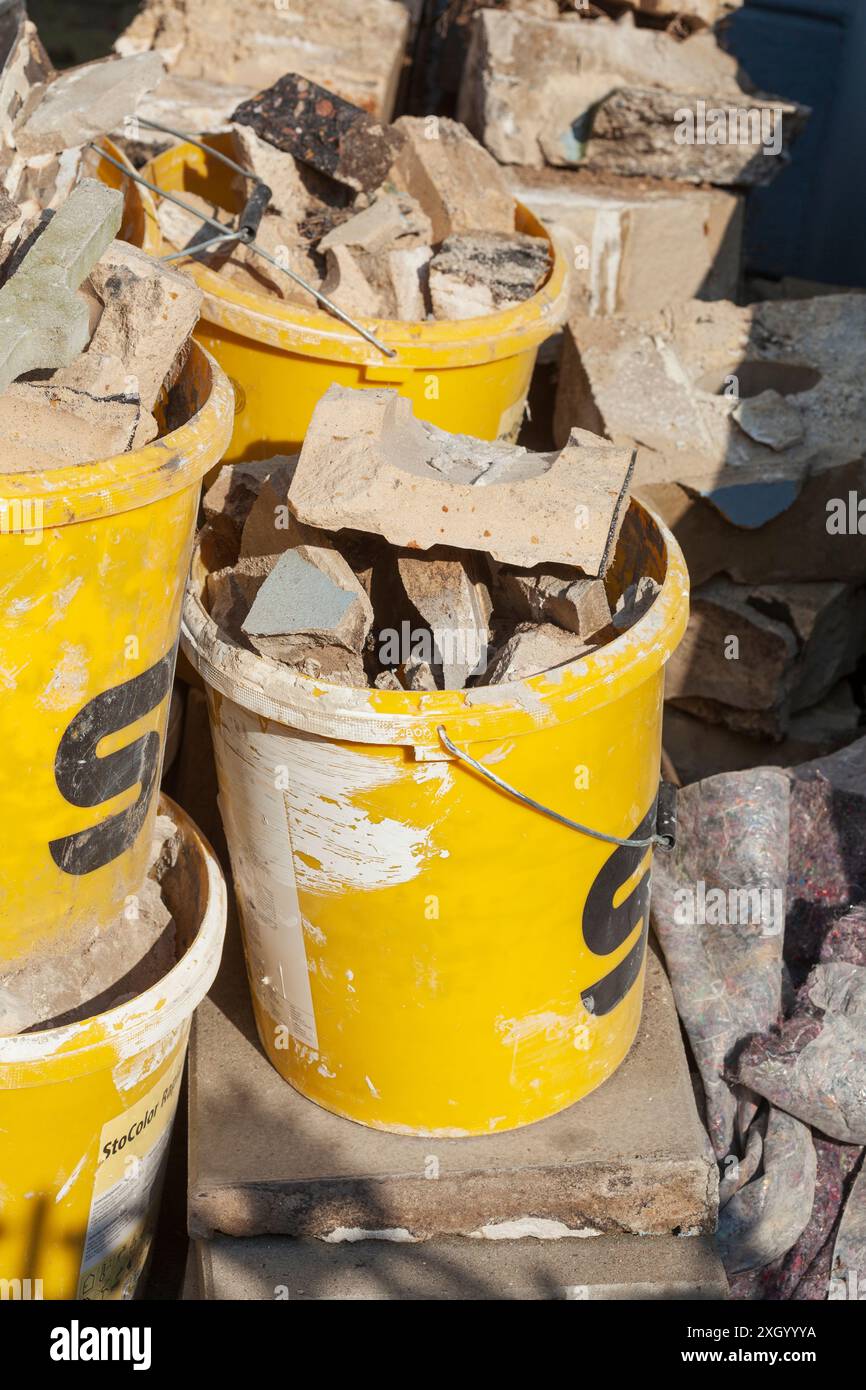 Rubble buckets hi-res stock photography and images - Alamy